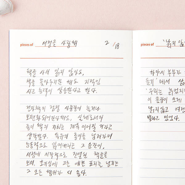 Livework Life and pieces small lined notebook - Fallindesign