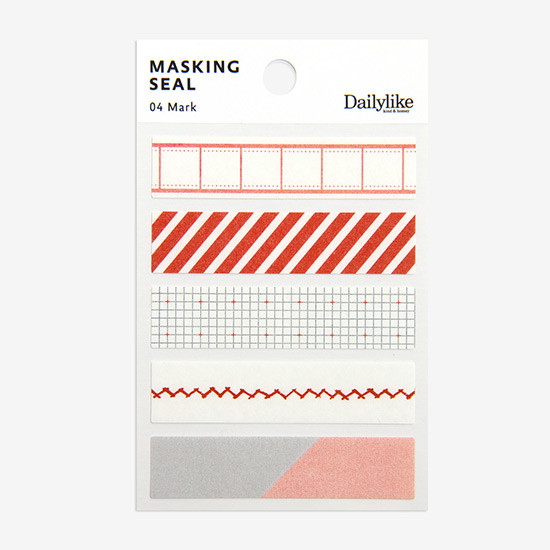 Dailylike Mark masking seal paper deco sticker 4 sheets set