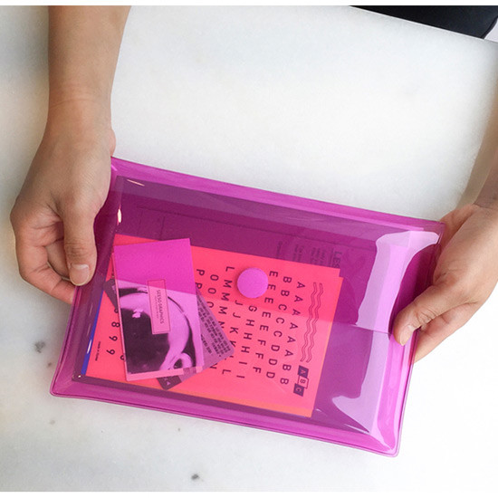 Seeso Neon A5 clear file folder pouch - Fallindesign.com