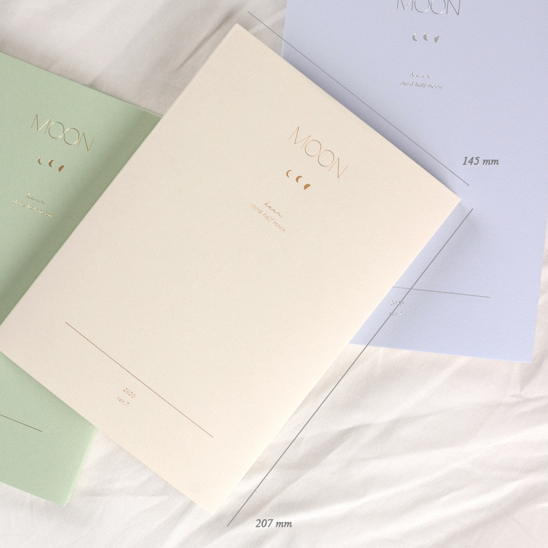 Dash and Dot 2020 Moon large dated weekly diary planner ver7