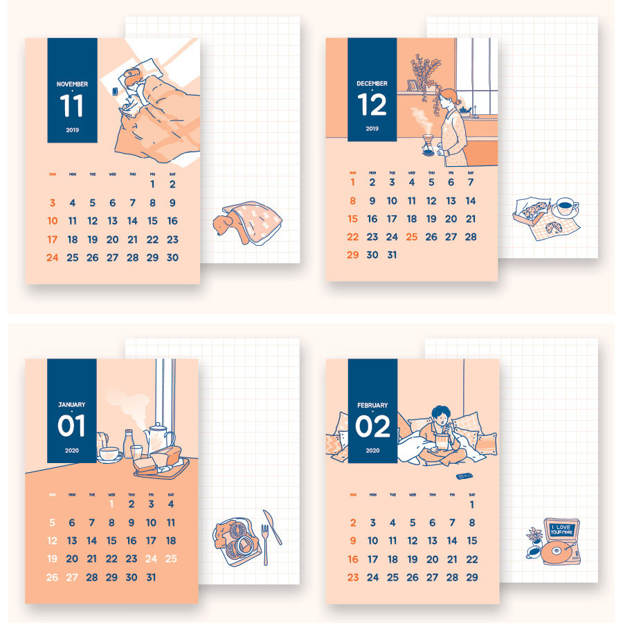 Wanna This My 2020 mini monthly standing desk calendar