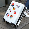 Indigo Flag icon PVC point sticker water resistant luggage sticker