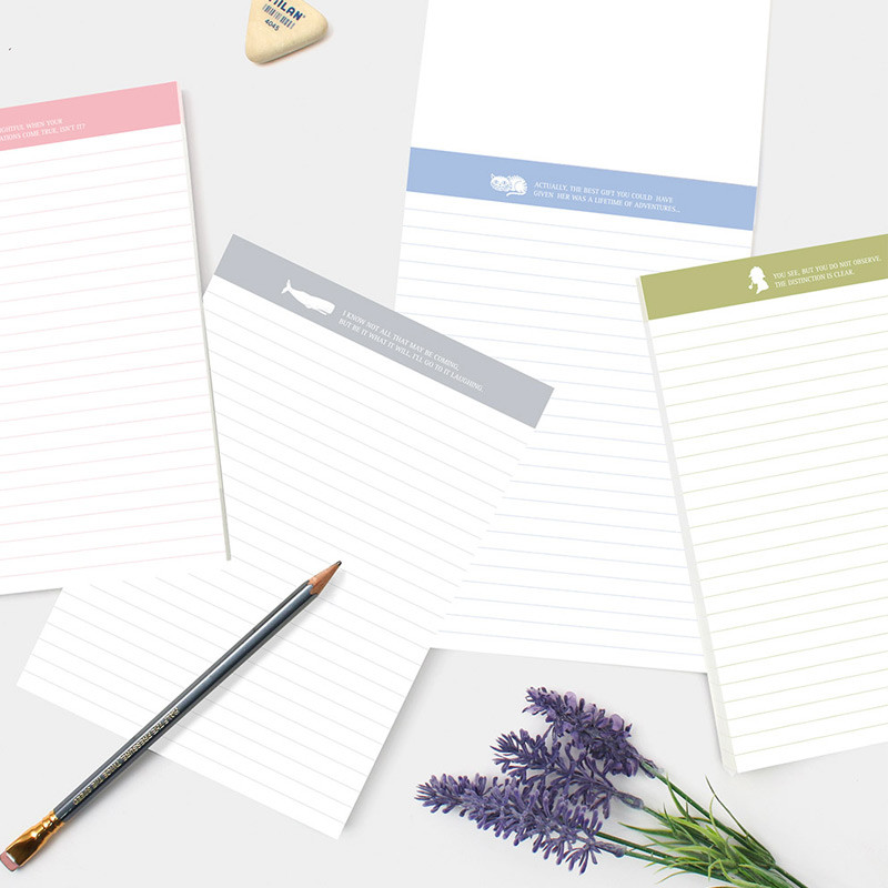 Bookfriends Korean literature lined notepad 50 sheets