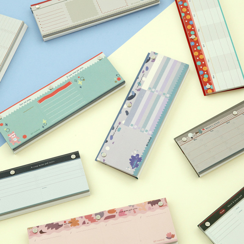 O-ssum standing memo notepad with perforated line