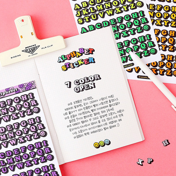 Wanna This Kitsch kitsch Alphabet and Number sticker set