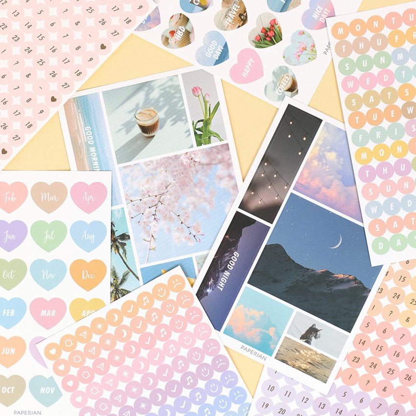 Rihoon Removable 14 sheets sticker set - Fallindesign