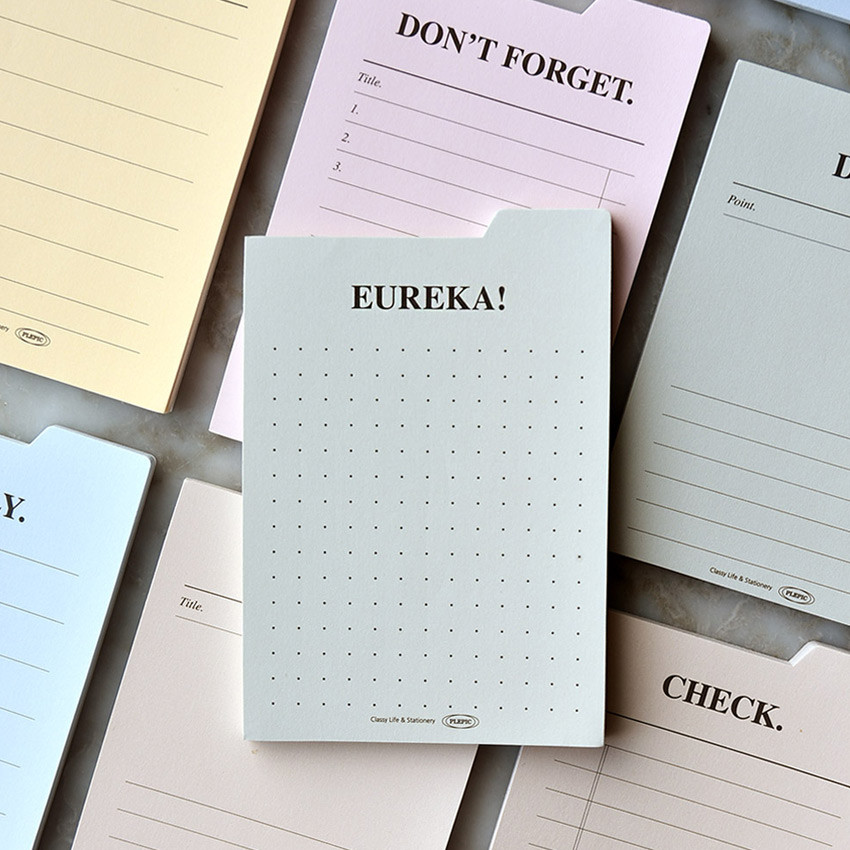 Play Obje Round Index Plan Checklist Various Sticky Notepad