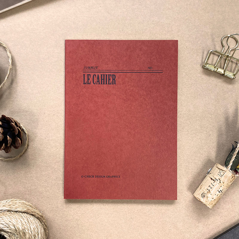 Le cahier antique green A5 size spiral center lined notebook