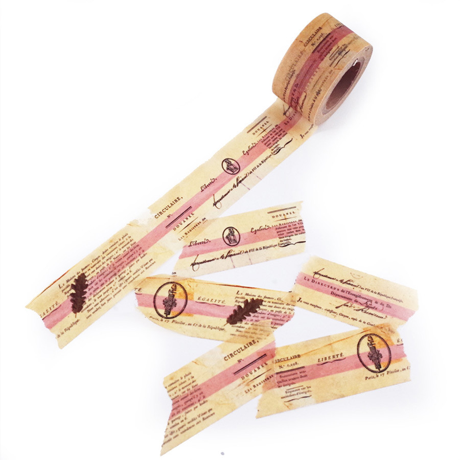 Universal Condition Coral vintage lettering masking tape