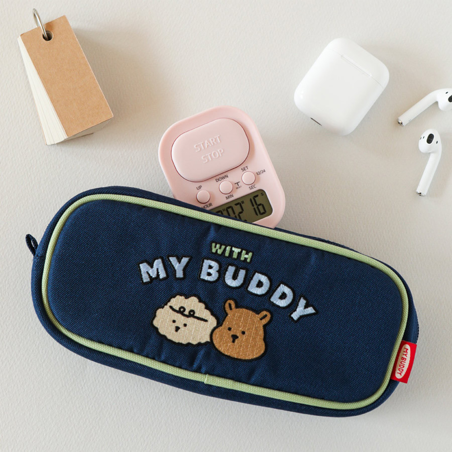 Dailylike My Buddy Pretzel dong gu Zipper Pencil Case Pouch