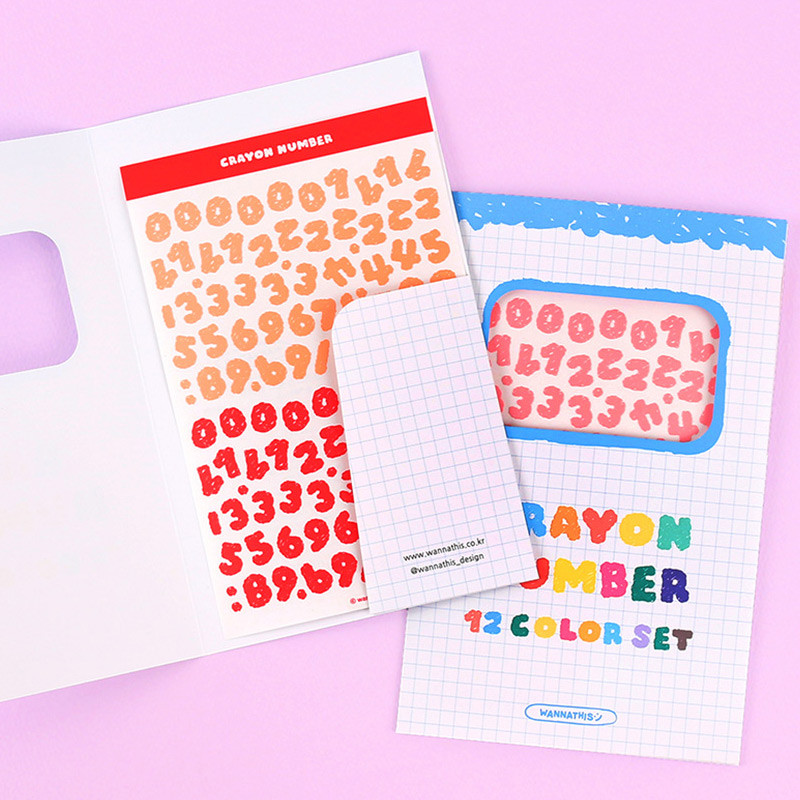NACOO ABC alphabet crayon sticker set - Fallindesign.com