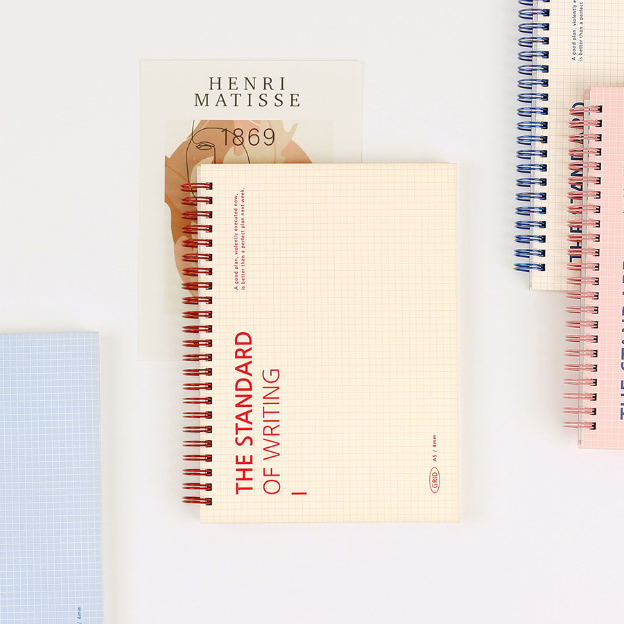 ICONIC Compact A5 wire bound grid notebook