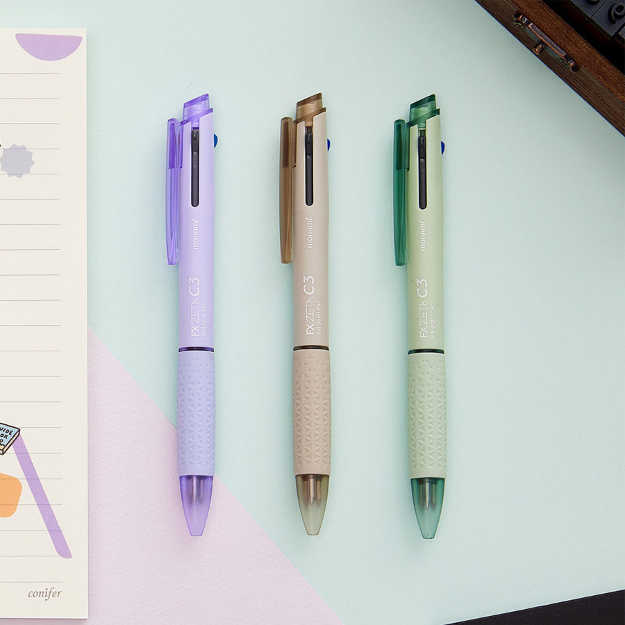 MONAMI Flip 3 Neon and Black Ballpoint Multi Pen