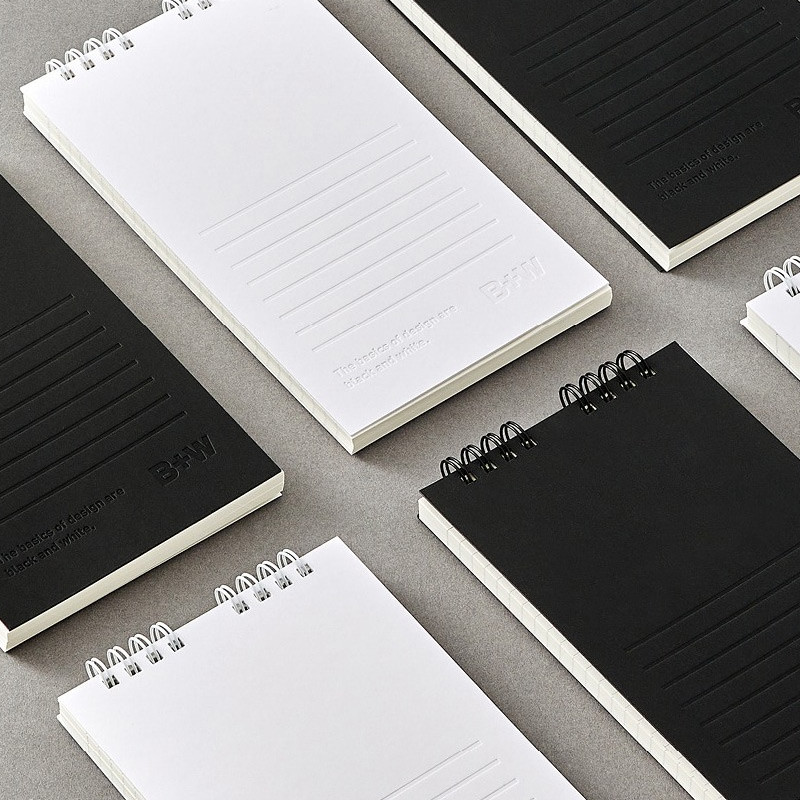 Ardium B+W Wirebound Long Lined Notepad - Fallindesign