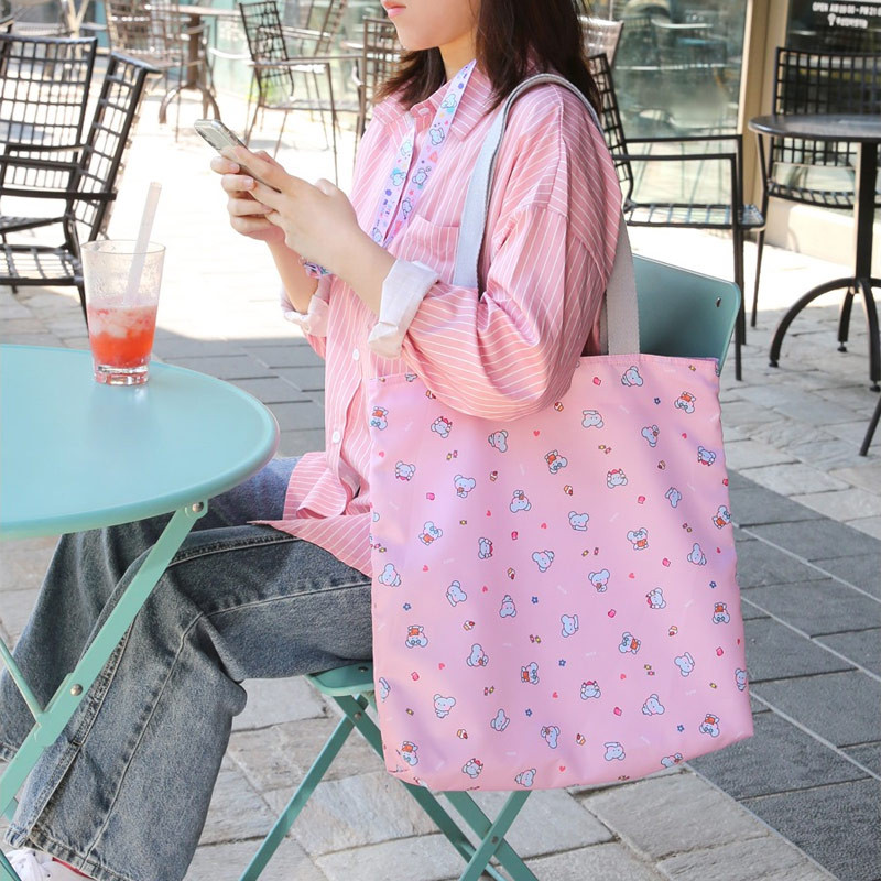 BT21 Minini Pattern Koya Shoulder Tote Bag - fallindesign