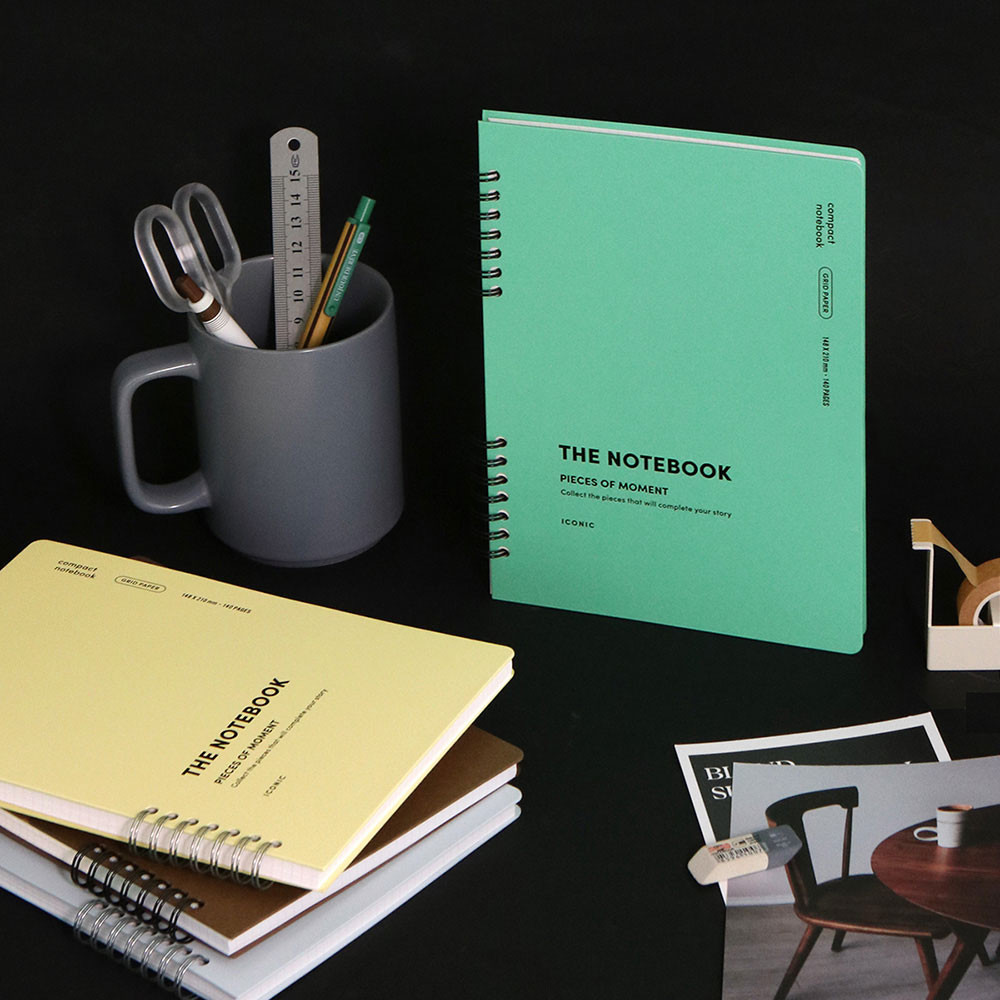 ICONIC Compact A5 Twin Wire Grid Notebook