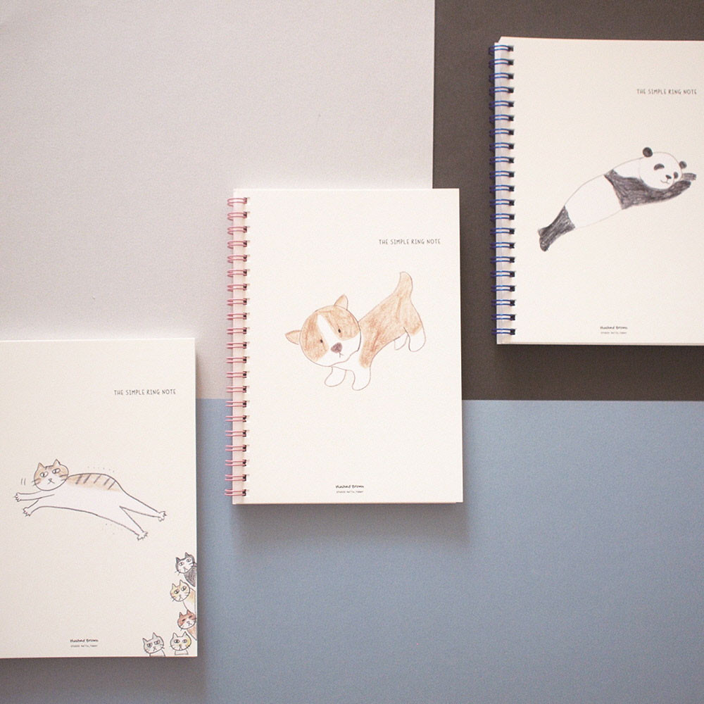 Hello Today Hushed Brown Dot Grid Twin Wire Notebook