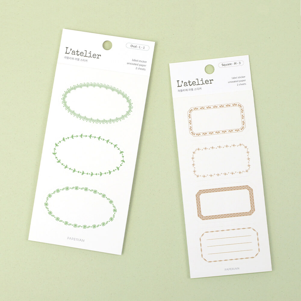 Basic 20 rings sticker organizer book with label stickers