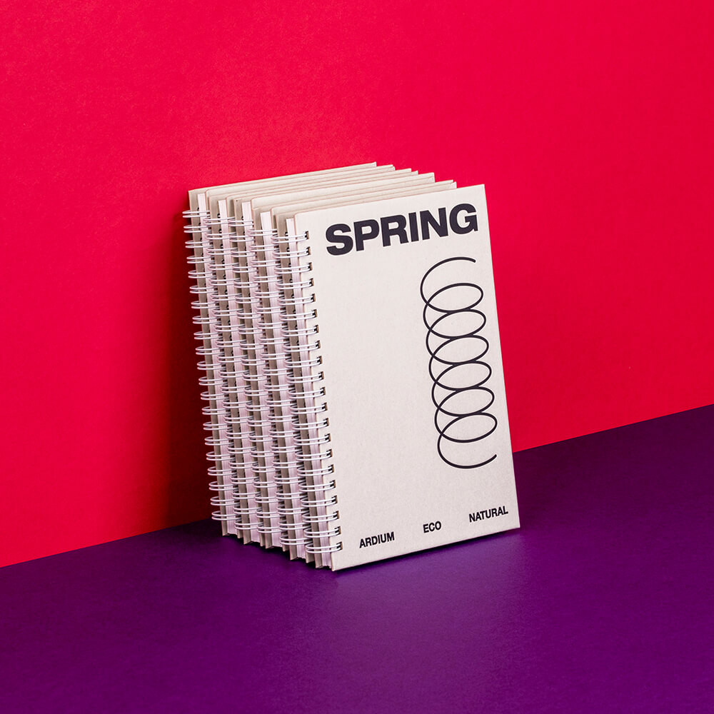 Ardium Natural Spring Wirebound Lined Notebook: Eco-Friendly