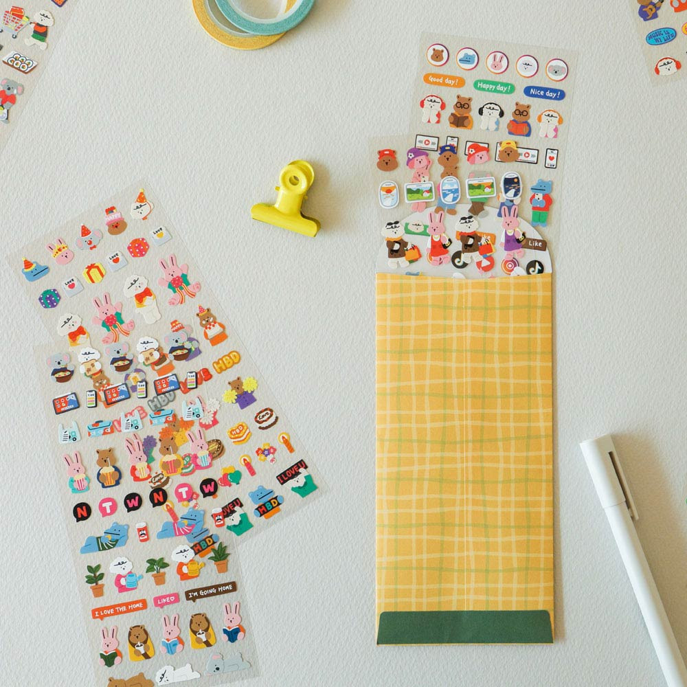 Dailylike Diary Slim Removable Sticker Pack of 8 Sheets