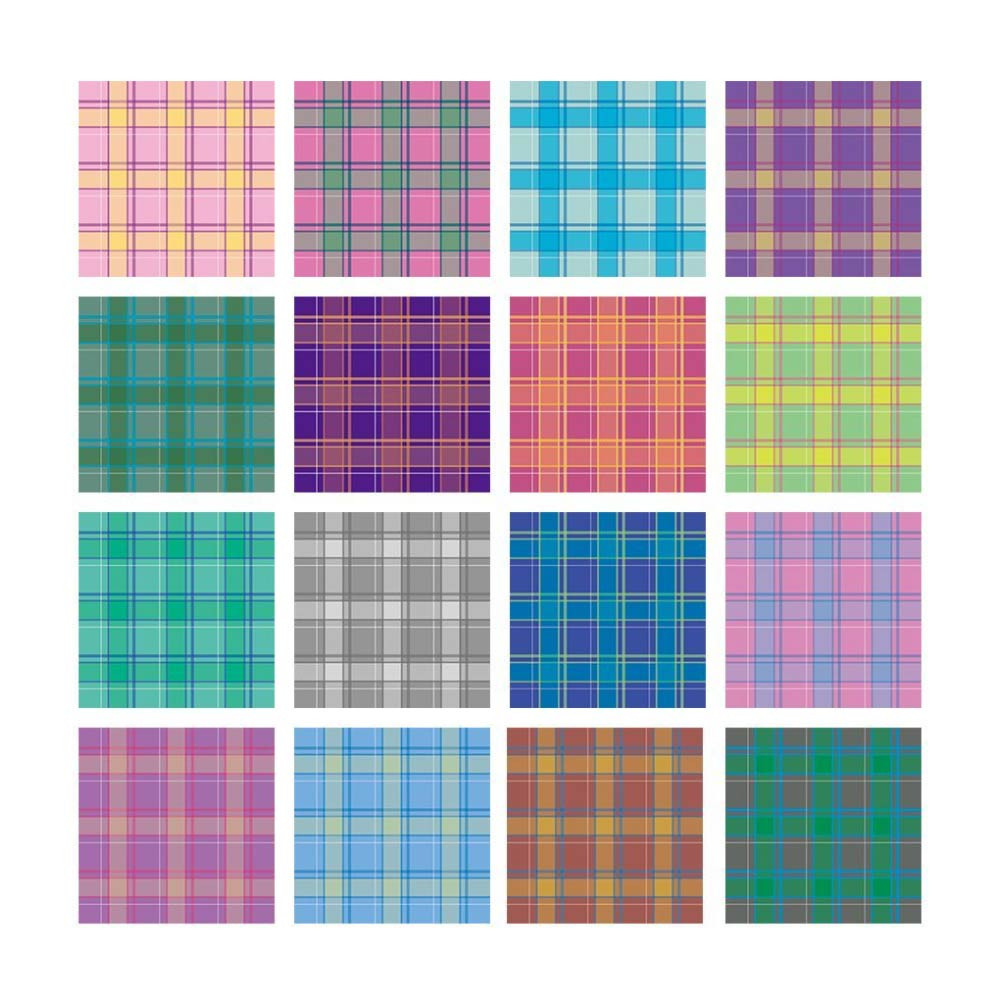 DALPAPER Mix Pattern Check 5 Memo Notepad Pack