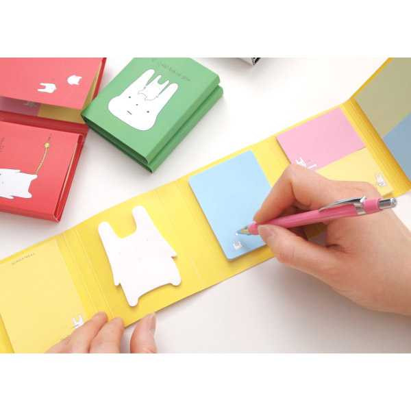 2young Cute rabbit folding sticky memo note set ver.2 - fallindesign