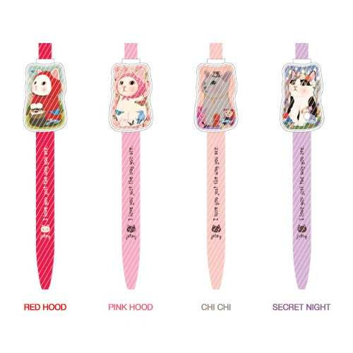 Jetoy Choo Choo cat dolly black ballpoint pen - fallindesign.com