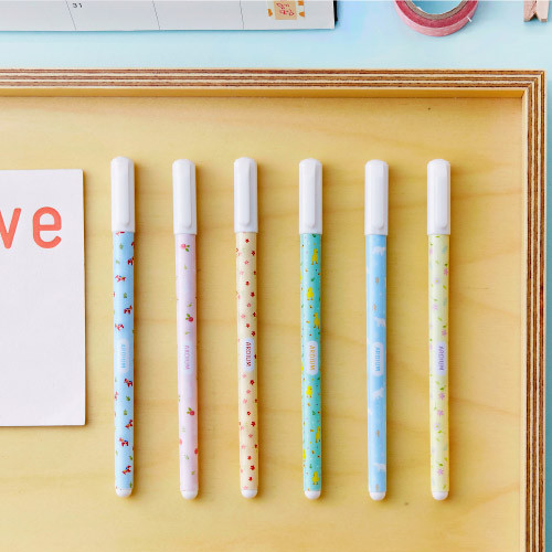 Iconic unique six Color 0.4mm twin ballpoint pen set of 3