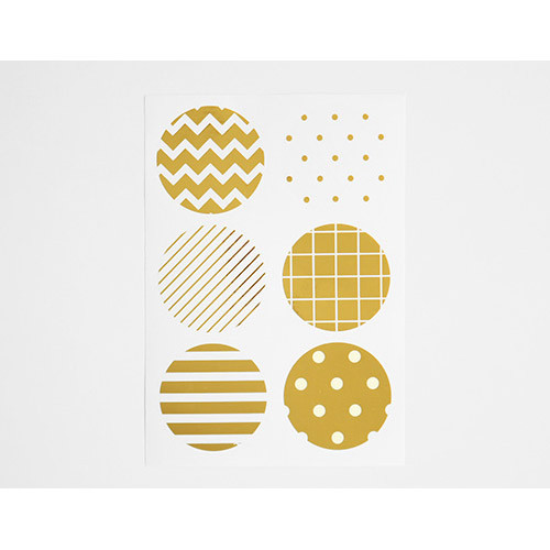 Dailylike Gold circle deco sticker - fallindesign.com