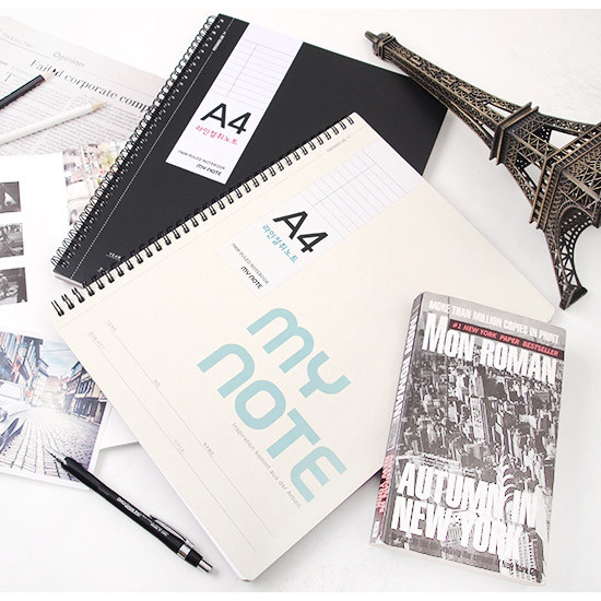 2Young A4 wirebound my note perforated lined notebook