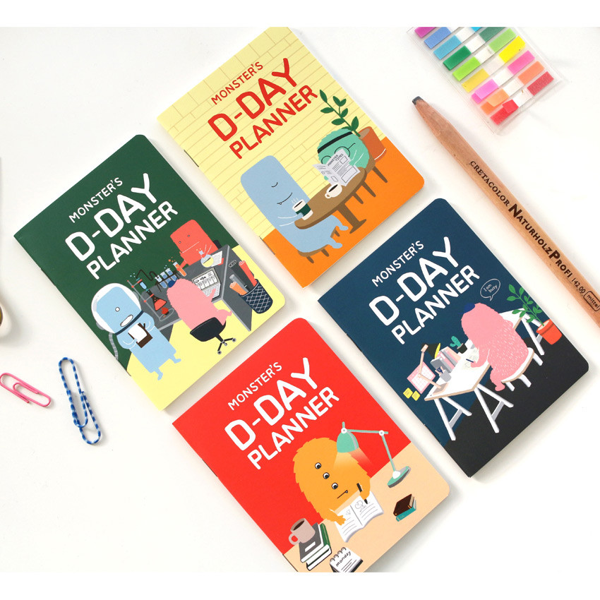 Indigo Monster D-day 31 days illustration planner - Fallindesign