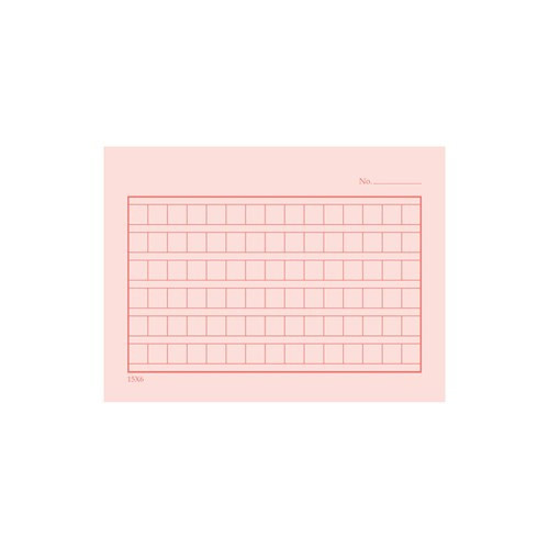 MINGSMANGS Pink squared manuscript paper postcard - Fallindesign