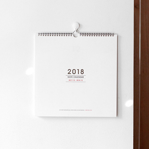 2NUL 2018 Note wall calendar - Fallindesign.com