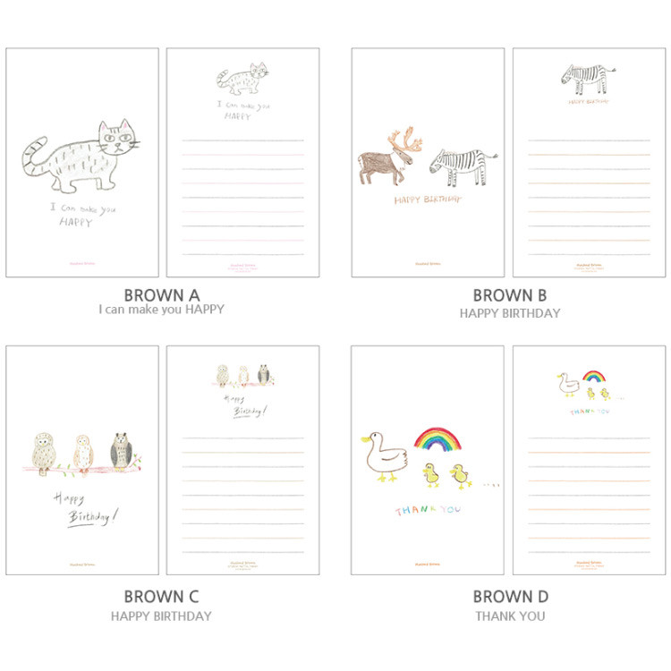 PONYBROWN Cartoon message card - fallindesign.com