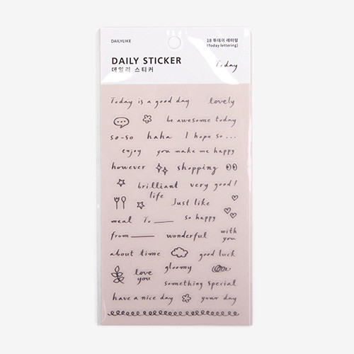 Dailylike Daily transparent sticker - Today lettering