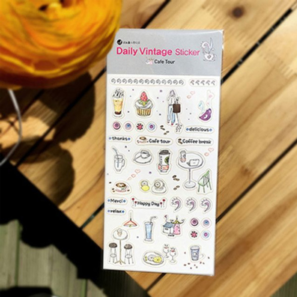 Inndesign Daily vintage paper sticker deco cute sticker