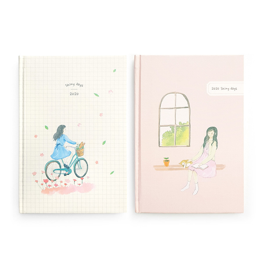O-CHECK 2020 Shiny days hardcover dated weekly diary planner