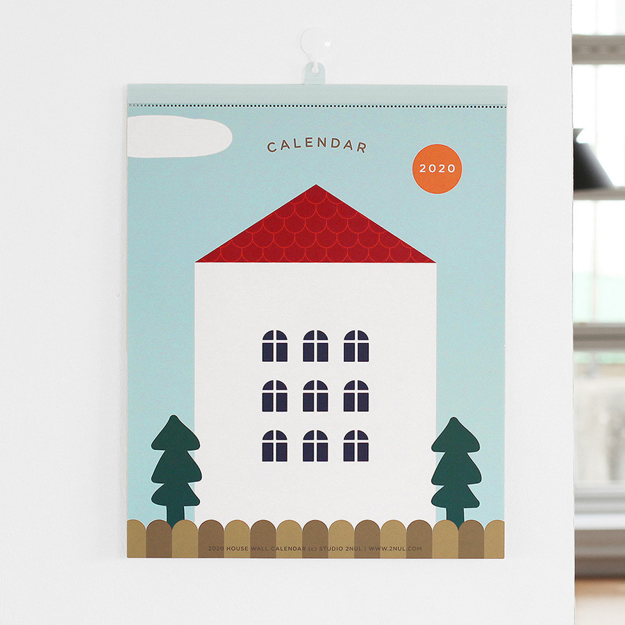 2NUL 2019 House monthly wall calendar - Fallindesign.com