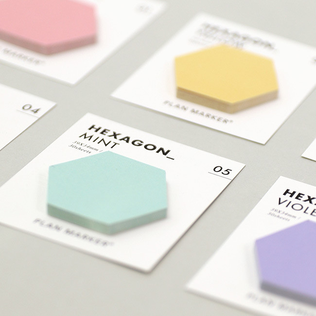 PAPERIAN Hexagon large planner bookmark sticky notepad