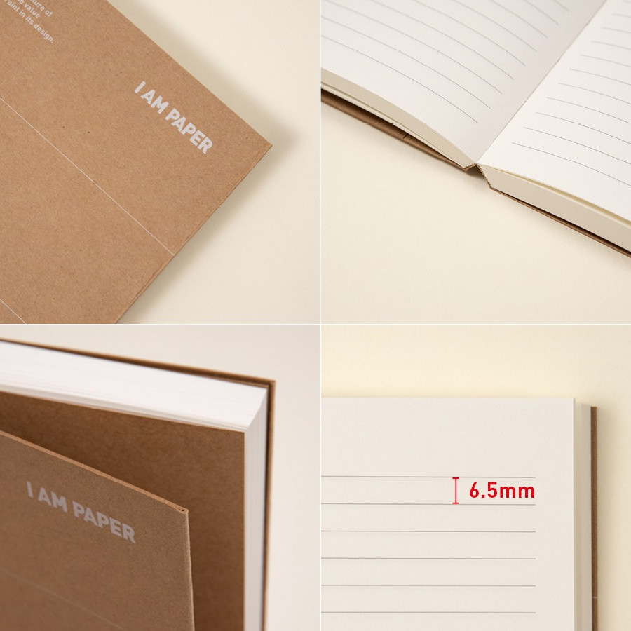 Ardium Kraft I Am Paper Premium Lined Notebook - Fallindesign