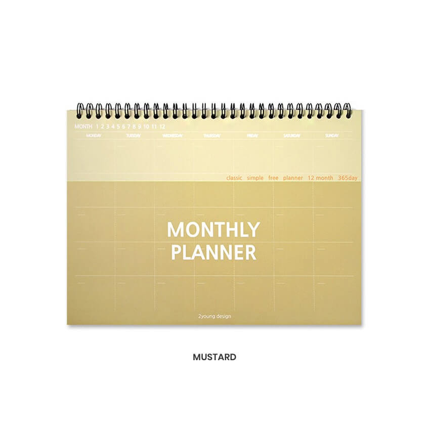 2Young Simple 18 Month Undated Monthly Desk Planner