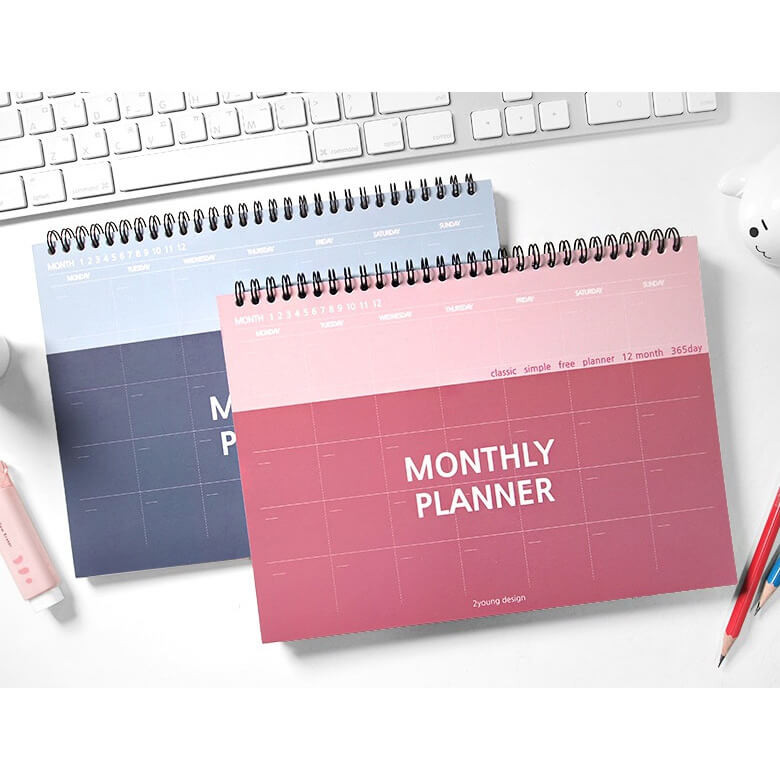 2Young Simple 18 Month Undated Monthly Desk Planner