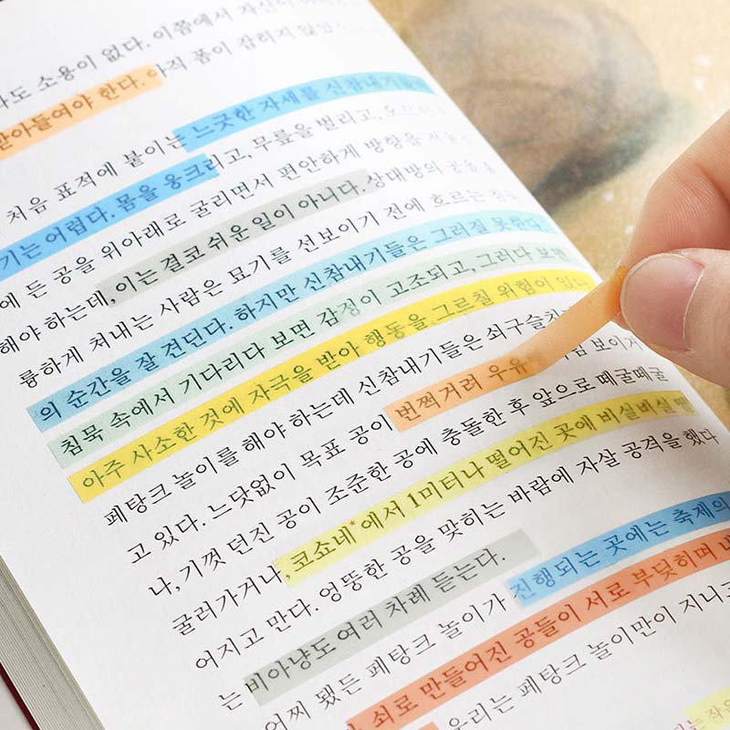 Iconic Pop Index Long Highlighter Strips Sticky Note Set