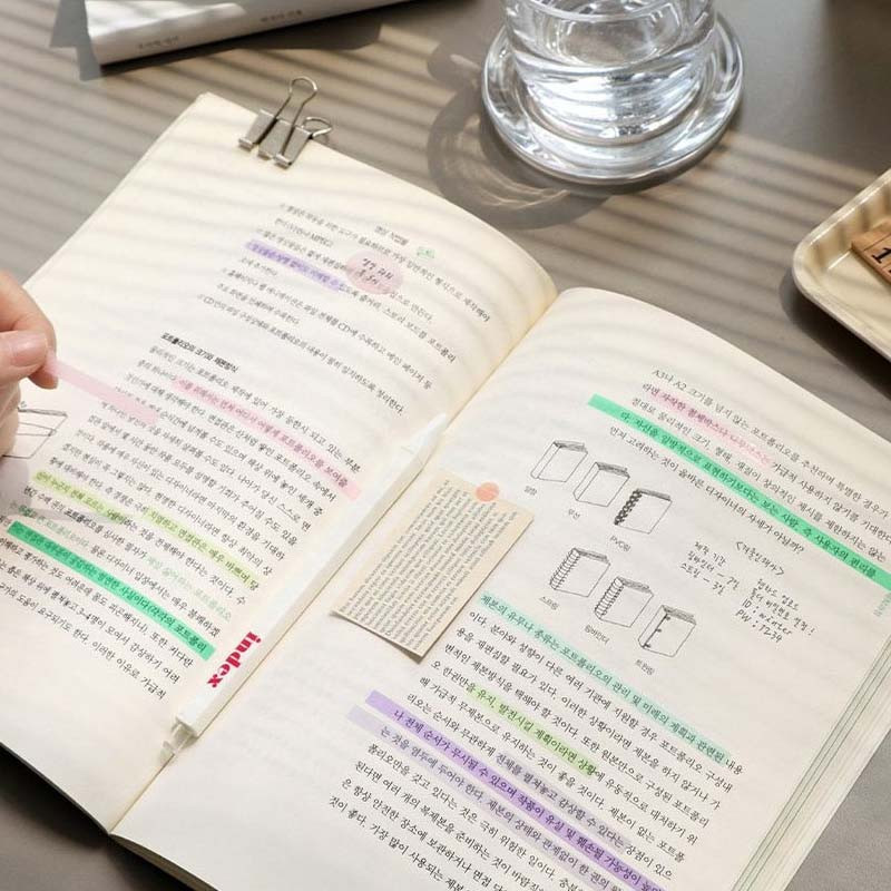 Iconic Pop Index Long Highlighter Strips Sticky Note Set