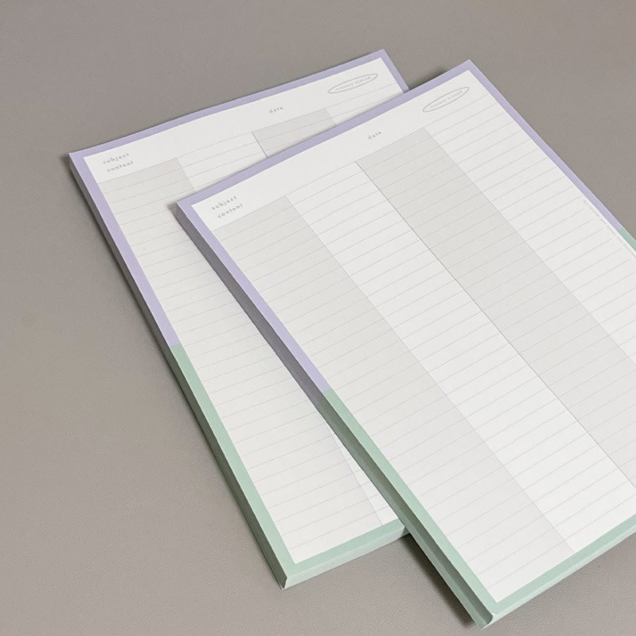 Heyday Two Tone Color B5 Notepad 100 Sheets