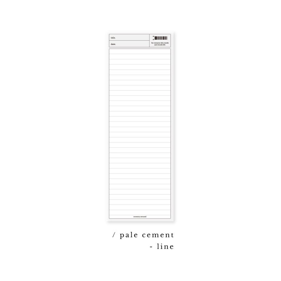 More Basic Long Lined Grid Notepad Korean Stationery