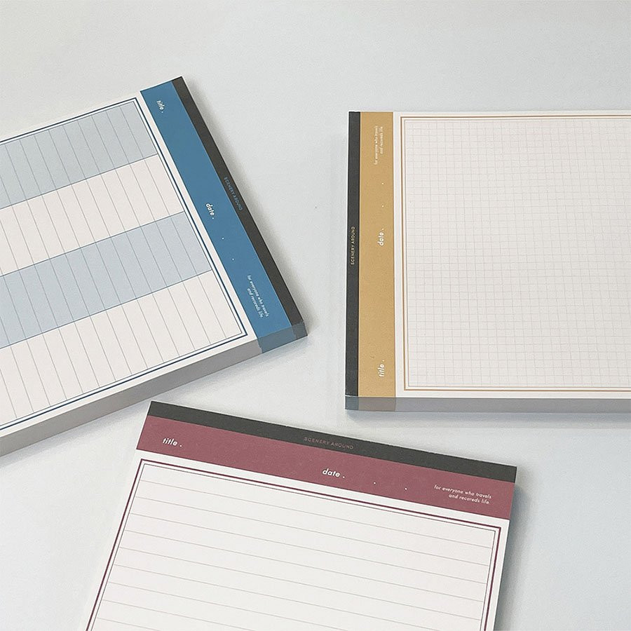 Autumn Color A5 Lined Grid Notepad 100 sheets