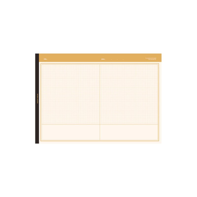 Autumn Color B5 Lined Grid Notepad Korean Stationery