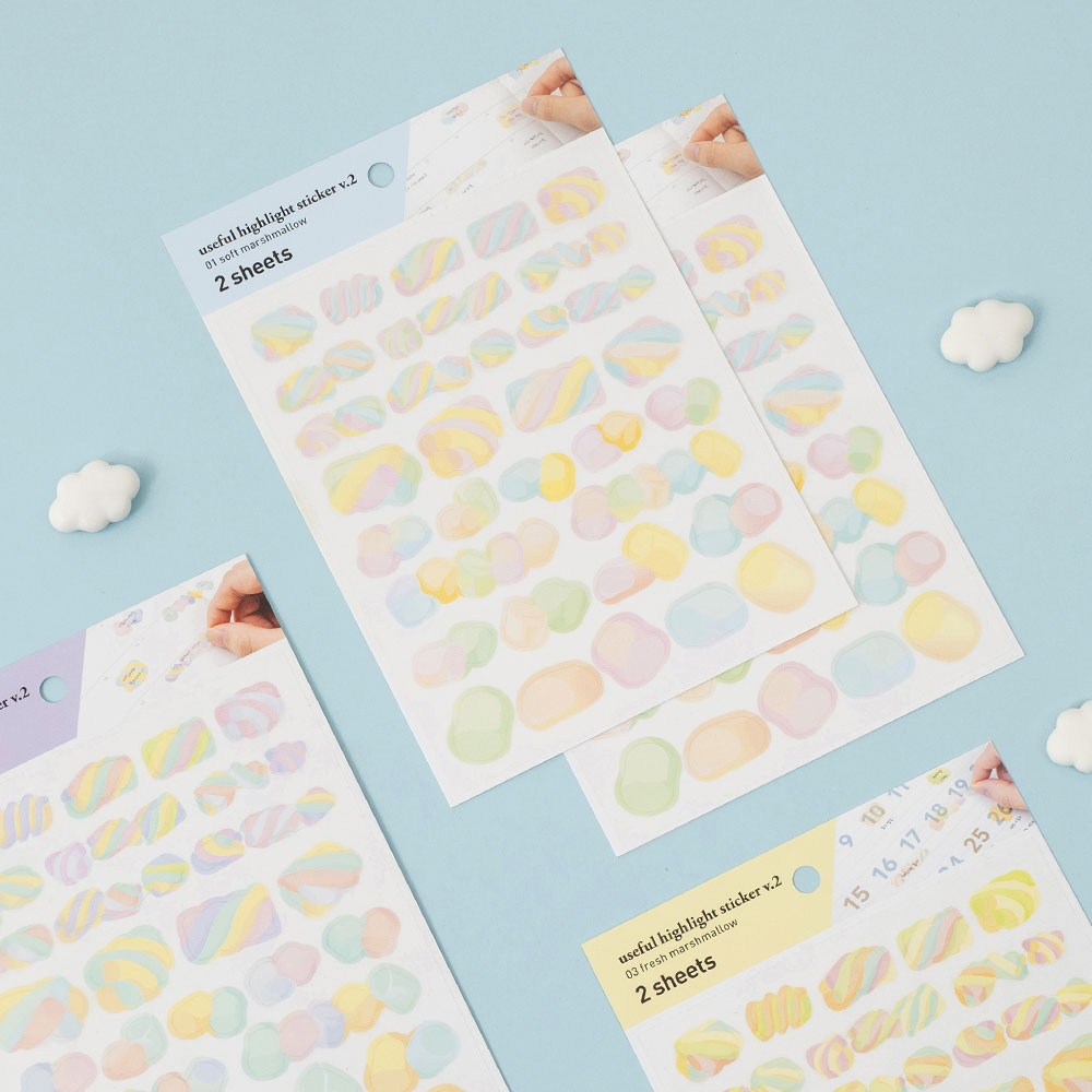 Byfulldesign Highlight Useful Clear Sticker Sheets V2