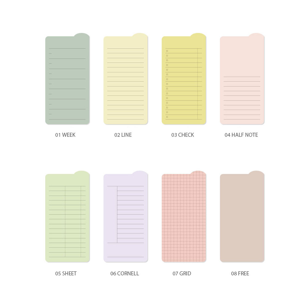 Plepic Lineup Long Index Sticky Notepad 50 Sheets